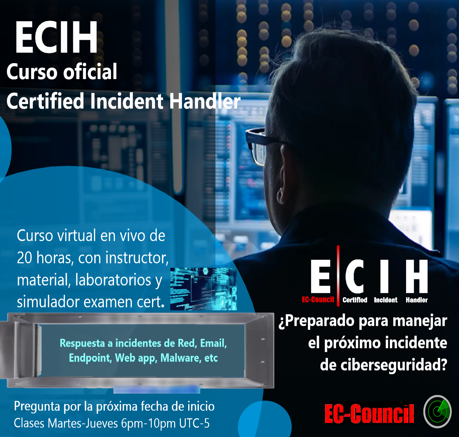 ECIH Curso Oficial Certified Incident Handler - Ciberseguridad en Linea